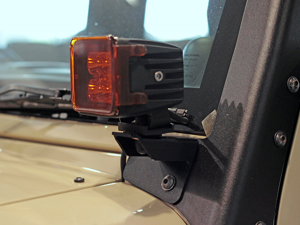 Jeep Wrangler JK/JKU Windshield Spot Light Brackets – Premium Overland ...
